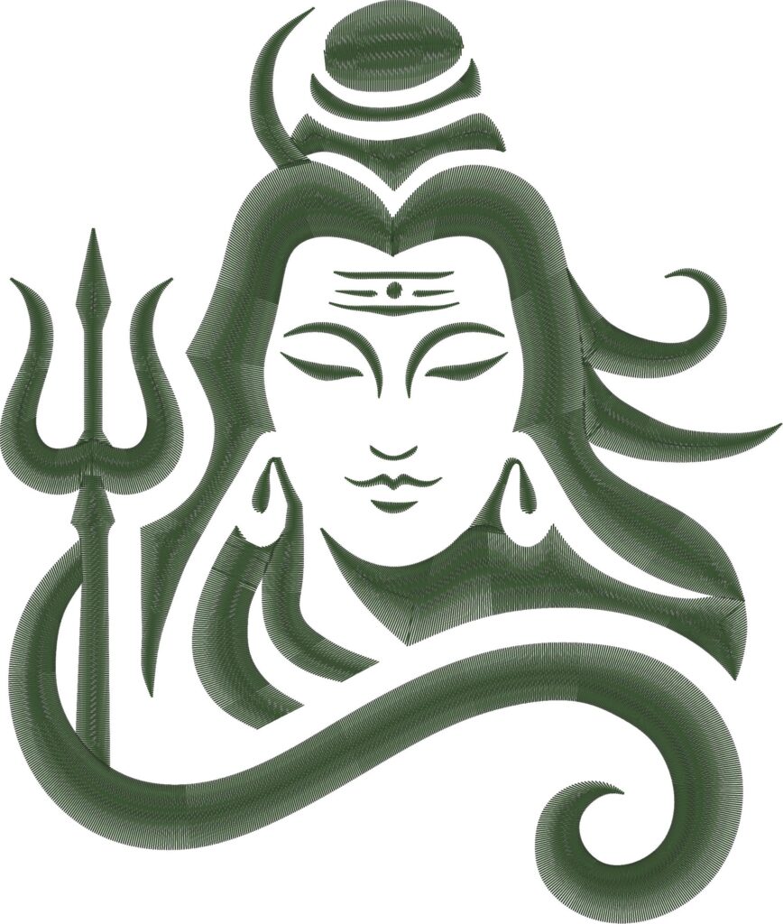 Shiva Shiv Ji Religious Embroidery Design